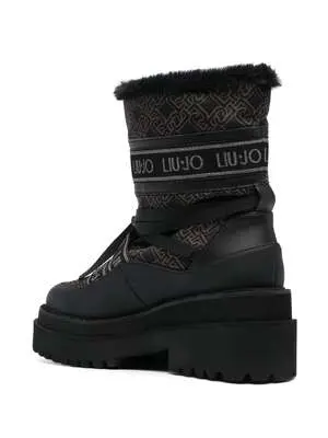 Liu Jo Monogram Print 70mm Ankle Boots