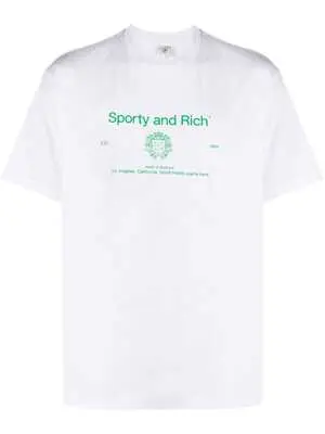 SPORTY & RICH Crest Logo T-shirt - White