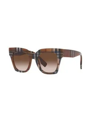 Burberry Check-pattern Sunglasses - Brown