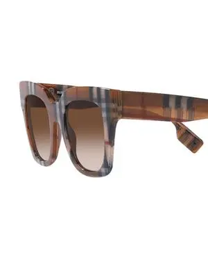 Burberry Check-pattern Sunglasses - Brown
