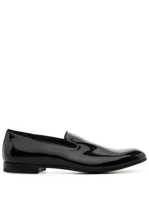 Giorgio Armani High-shine Finish Loafers