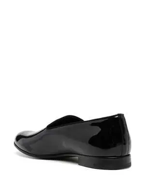Giorgio Armani High-shine Finish Loafers