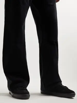 Moncler Shearling-lined Suede Sneakers - Black