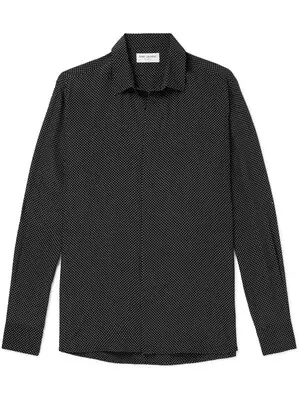 Saint Laurent Polka-dot Silk-crepe Shirt