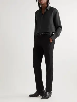 Saint Laurent Polka-dot Silk-crepe Shirt