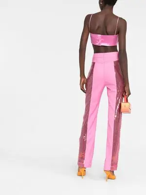 ROTATE BY BIRGER CHRISTENSEN Mya Sequin-panel Trousers