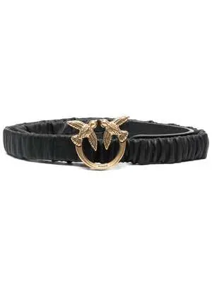 Pinko Logo-plaque Leather Belt