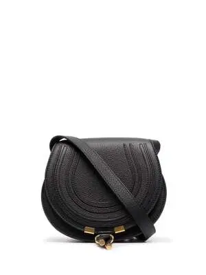 Chloé Small Marcie Grained Leather Cross Body Bag - Black
