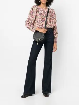 Chloé Small Marcie Grained Leather Cross Body Bag - Black