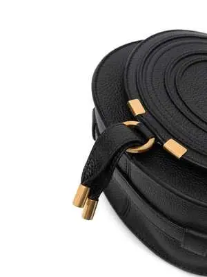 Chloé Small Marcie Grained Leather Cross Body Bag - Black