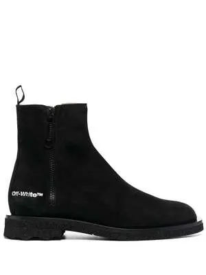 Off-White Logo-print Ankle Boots