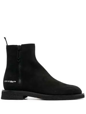 Off-White Logo-print Ankle Boots