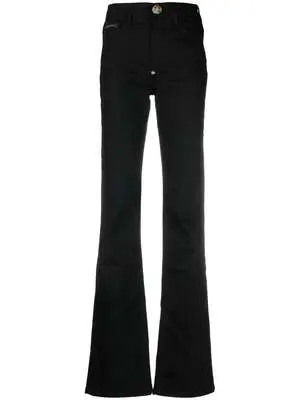 Philipp Plein High-waisted Flared Jeans - Black