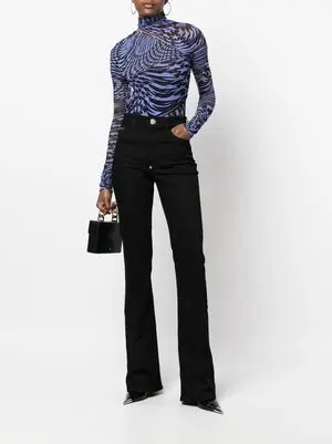 Philipp Plein High-waisted Flared Jeans - Black
