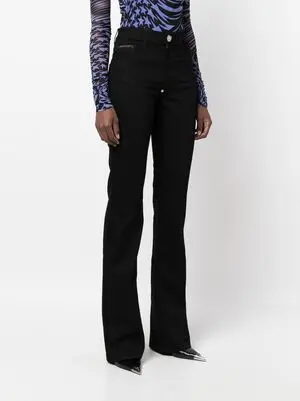 Philipp Plein High-waisted Flared Jeans - Black