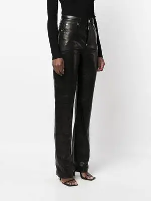 Philipp Plein Straight-leg Lambskin Trousers