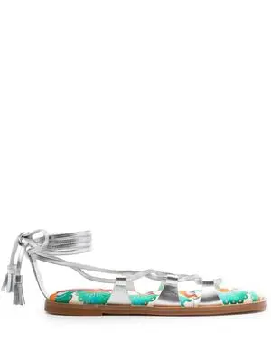 La DoubleJ Gladiator Flat Sandals - Grey