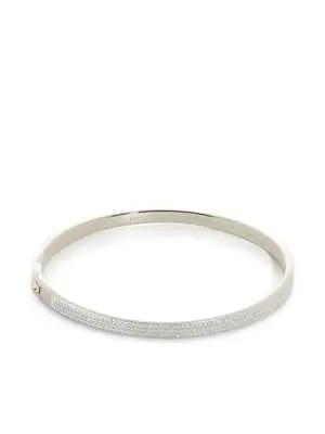 Monica Vinader Essential Diamond Pavé Bangle - Silver