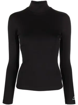 Balenciaga 3b Sports Icon Roll-neck Long Sleeve Top