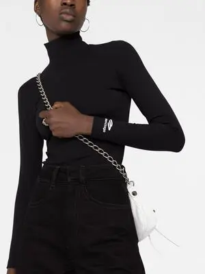 Balenciaga 3b Sports Icon Roll-neck Long Sleeve Top