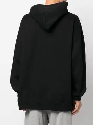 Vetements Embroidered Logo Hoodie - Black