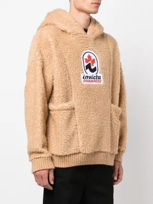 Dsquared2 Logo-patch Fleece Hoodie