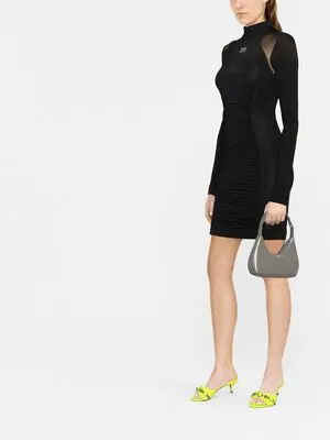 Versace Mesh-panel Mini Dress
