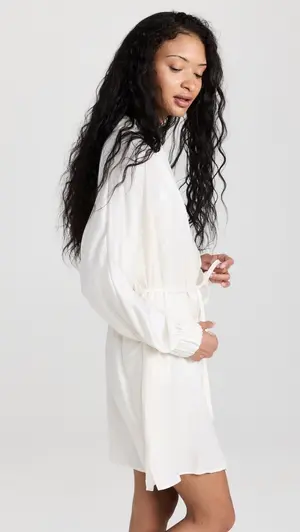 Lunya Washable Silk Robe - Tranquil White