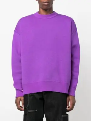 Palm Angels Palm Tree Wool-knit Jumper - Purple