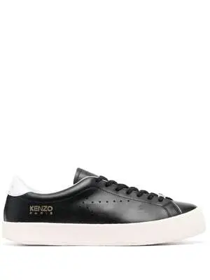 Kenzo Swing Lace-up Leather Sneakers - Black