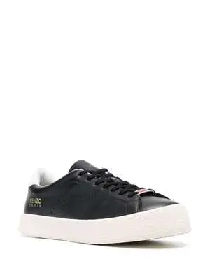 Kenzo Swing Lace-up Leather Sneakers - Black