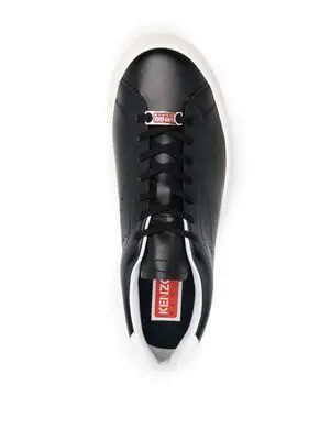 Kenzo Swing Lace-up Leather Sneakers - Black
