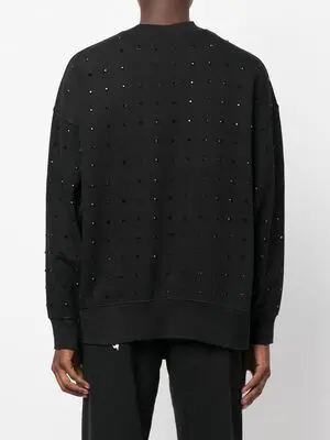 Palm Angels Graphic-print Embellished Sweatshirt - Black