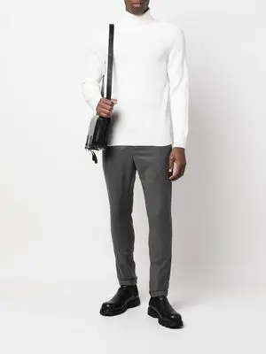 DONDUP Virgin Wool Tapered Trousers - Grey