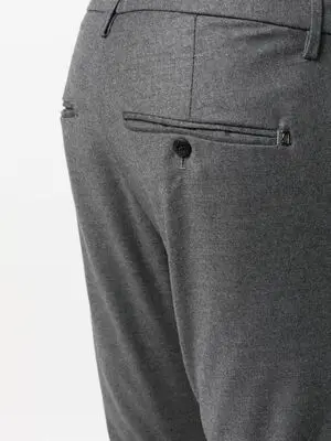 DONDUP Virgin Wool Tapered Trousers - Grey