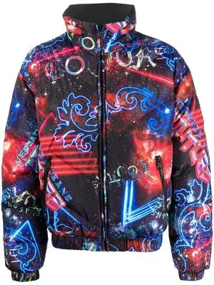 Versace Motif-print Down-filled Jacket