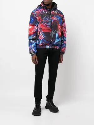 Versace Motif-print Down-filled Jacket