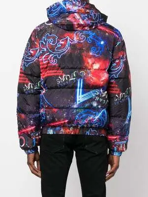 Versace Motif-print Down-filled Jacket
