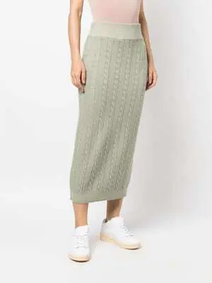 Woolrich Cable-knit Virgin-wool Skirt