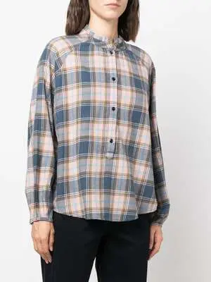 Woolrich Check-print Ruffle Shirt - Pink