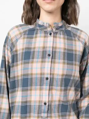Woolrich Check-print Ruffle Shirt - Pink