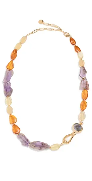 Chan Luu 18k Gold Plated Stone Necklace
