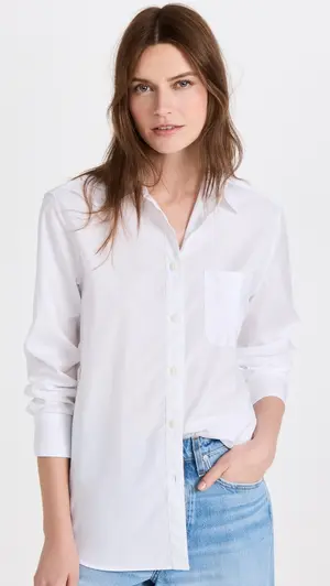 Rag & Bone Icon Maxine Button Down Shirt - White