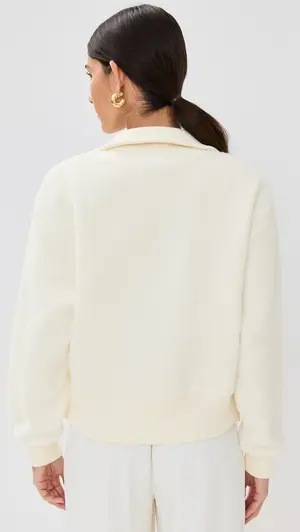 Varley Roselle Fleece Half Zip Pullover - Egret