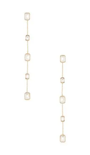 Ettika Drop Earrings - Clear Gems