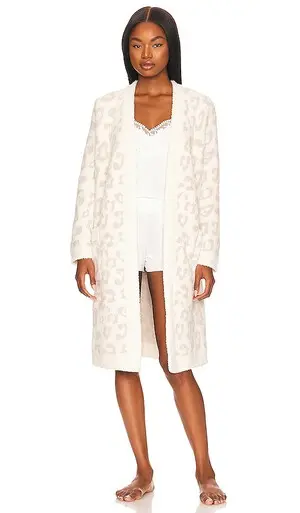 Barefoot Dreams Barefoot In The Wild Robe In Cream - Cream & Stone
