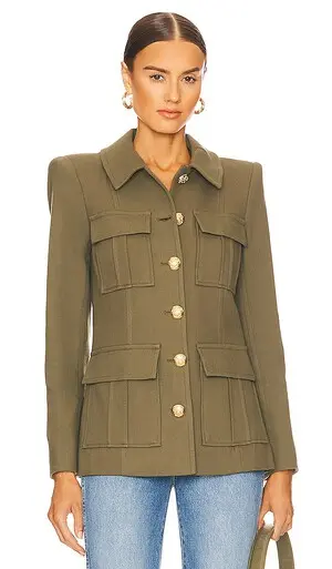 Veronica Beard Lambert Dickey Coat In Olive