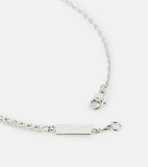 Saint Laurent Opyum Crystal-embellished Bracelet - Silver