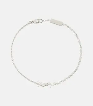 Saint Laurent Opyum Crystal-embellished Bracelet - Silver