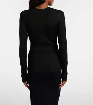 Christopher Esber Orbit Jersey Top - Black